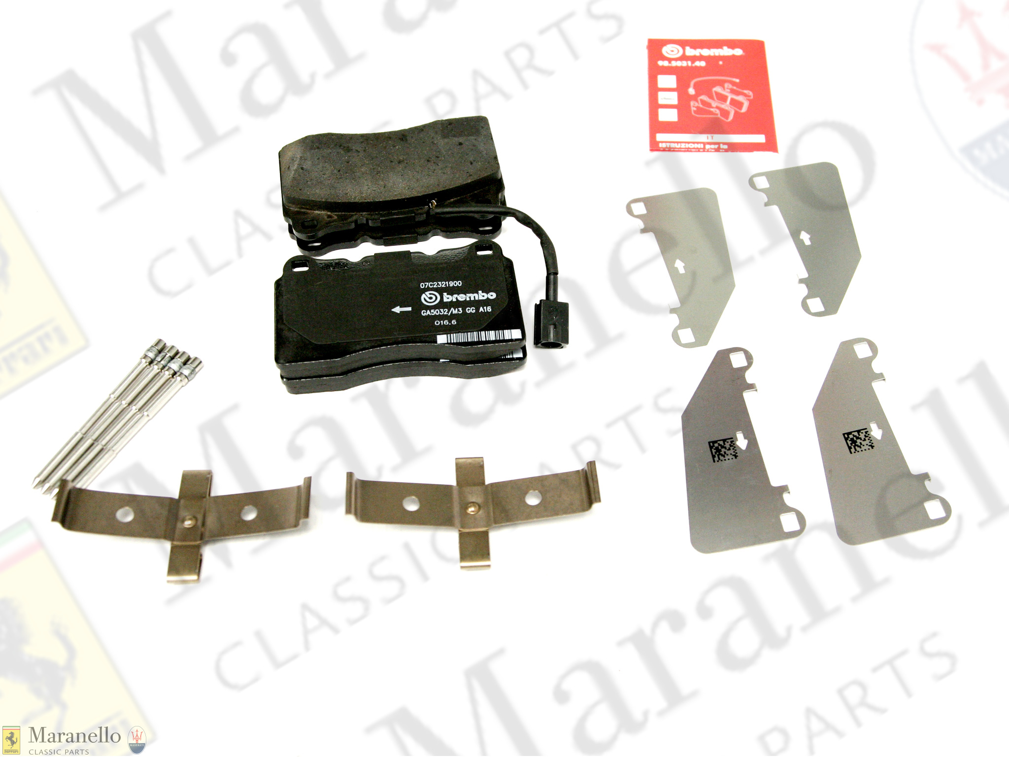 Maserati part 980157007 - Front Brake Pad Kit 156-D/M157D | Maranello ...
