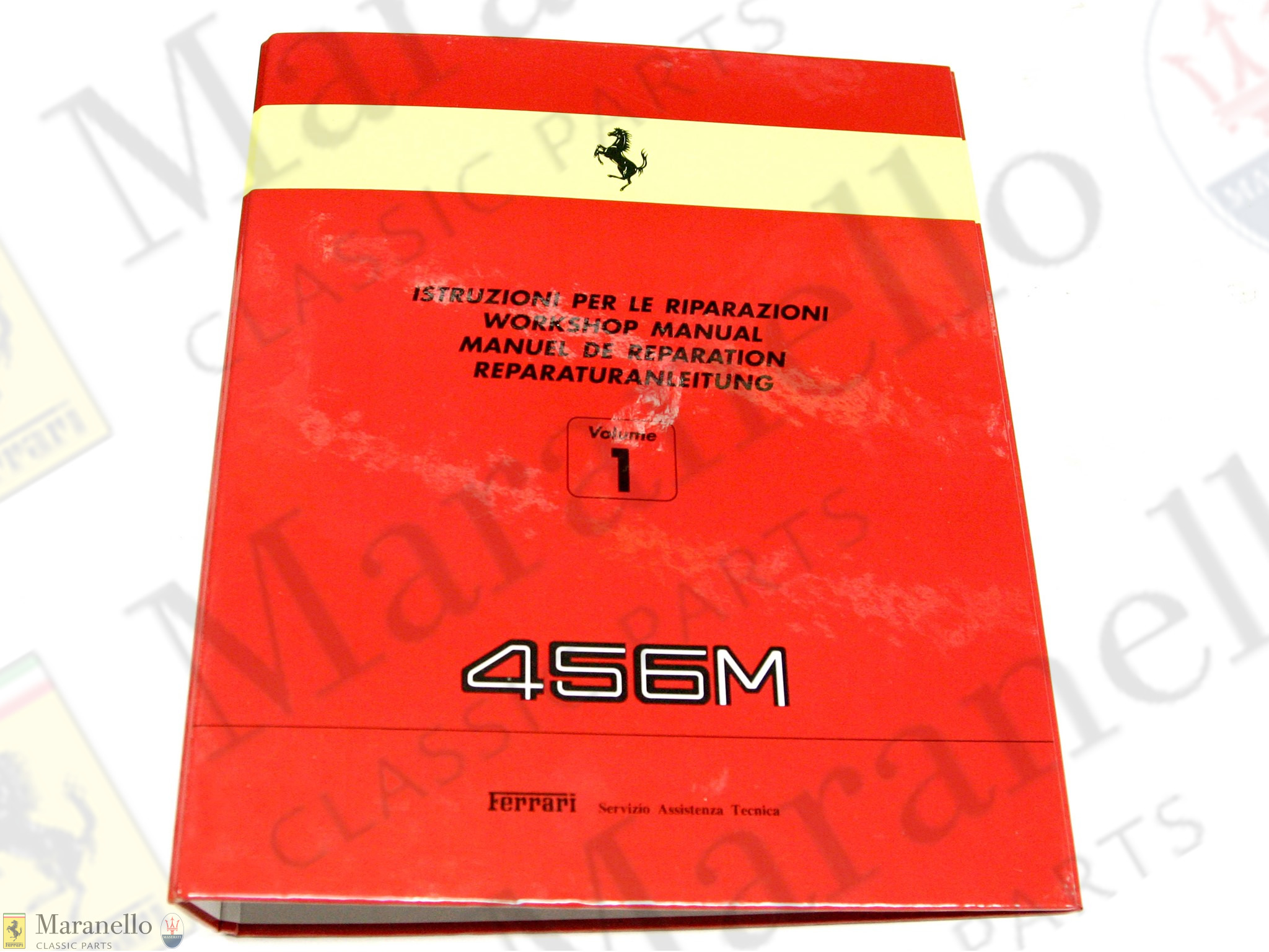 Ferrari part 95990362 - 456M Workshop Manual Cover/Binder Vol 1 ...