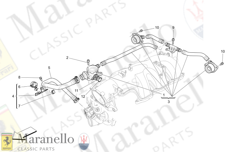 Maserati part 300146 - Blow-By Cpl Pipes & Control | Maranello Classic ...